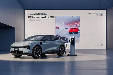 充电桩ai数字艺术 新能源汽车在文化中心的充电桩旁充电 背景是艺术展览的海报新能源汽车充电场景摄影图 Ai图片免费下载 Png格式 4096像素 编号71186289 千图网