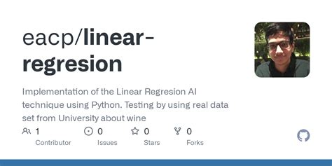 github eacp linear regresion implementation of the linear regresion ai technique using python