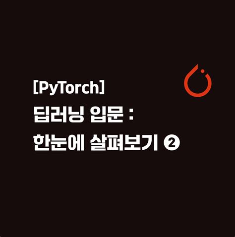 Pytorch 딥러닝 입문 딥러닝 한눈에 살펴보기 골든래빗