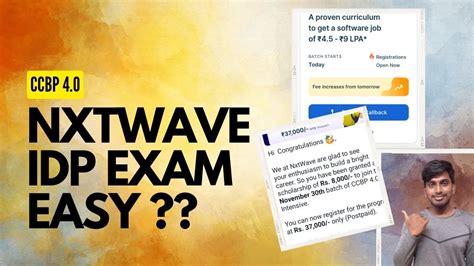 nxtwaveలో idp exam easy youtube