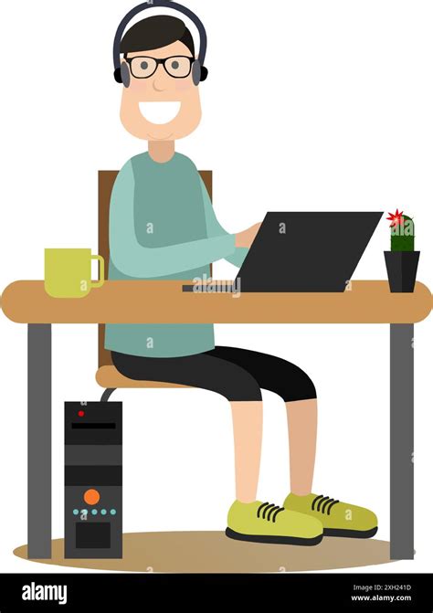 Software Tester Vector Illustration In Flat Style Stock Vector Image And Art Alamy