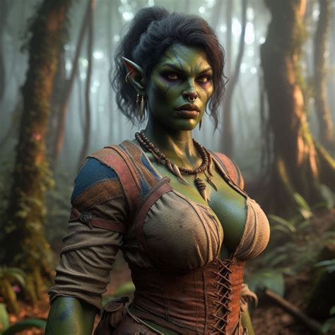 17 Orcs Ogres And Goblins Ideas Female Orc Character Portraits