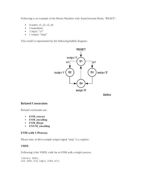 Doc Vhdl Of The Moore Machine With A Synchronous Reset And Mealy Seq Detector Dokumen Tips