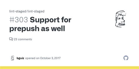 Support For Prepush As Well Issue 303 Lint Staged Lint Staged GitHub