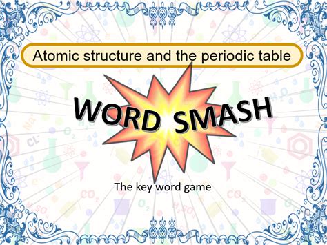 Atomic Structure Periodic Table Word Quiz Teaching Resources