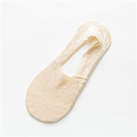 실리콘 미끄럼 방지 바닥 레이스 보이지 않는 얇은 양말 범선 양말 피부색