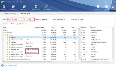 check hard drive space and free up space windows 7 minitool partition