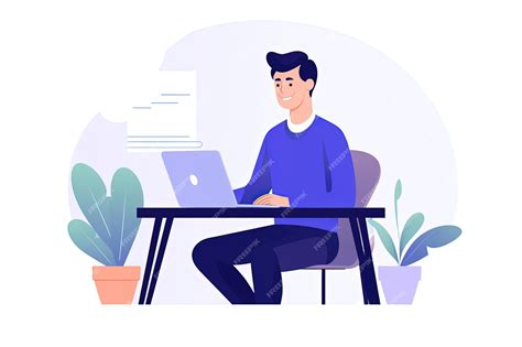 Premium Photo Business Man Works On Laptop Programmer Is Work