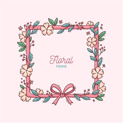 꽃 액자 벡터 Freepik에서 무료 고품질 벡터를 다운로드하세요 Freepik