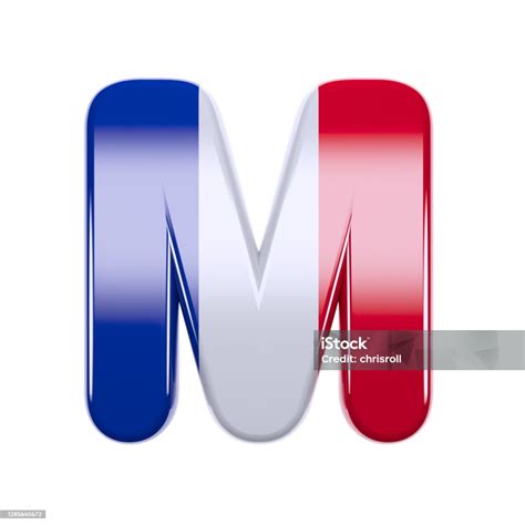 프랑스 국기 편지 M 자본 3d 프랑스 글꼴 프랑스 파리 또는 애국심 개념 0명에 대한 스톡 사진 및 기타 이미지 0명 기 디자인 Istock