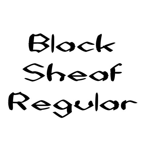 Black Sheaf Regular Free Fonts On