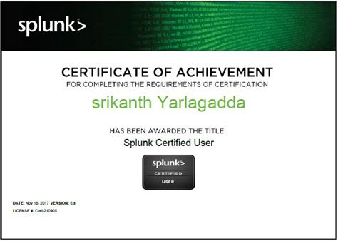 Srikanth Yarlagadda On Linkedin After Years Of Experience With Splunk I Have Been Awarded As