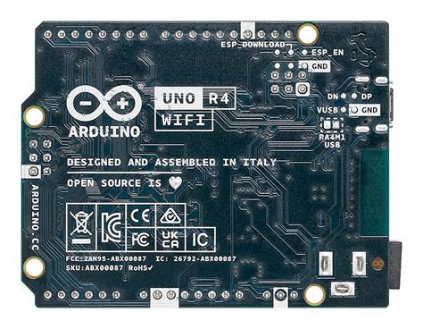 Abx00087 Arduino Sbc Arduino Uno Rev4 Wifi R7fa4m1ab3cfm