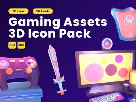 Premium Gaming Assets 3d Illustration Pack From Sports And Games 3d
