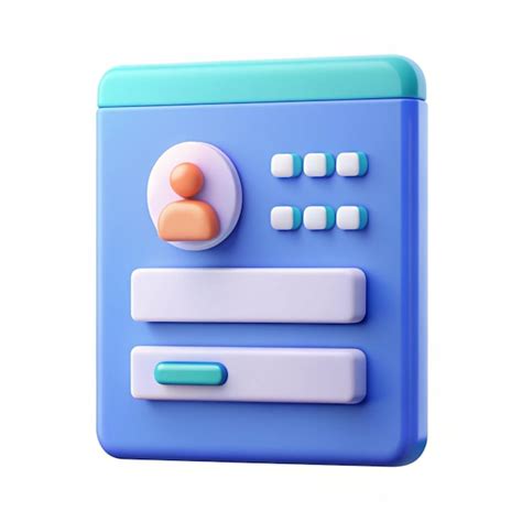 3D Account Login And Password Form Page User Authorization Sign In To