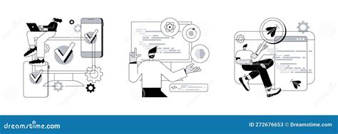 Cross Platform Operating System Abstract Concept Vector Illustrations Stock Vector