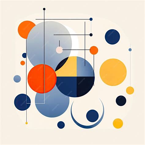 Premium Photo Abstract Geometric Background With Circles Dots And Lines Vector Illustration