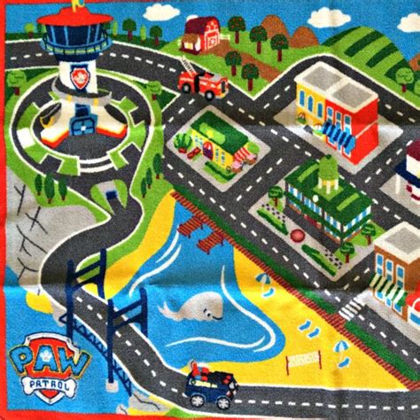 What Are All The Places In Paw Patrol Adventure Bay This Rug Shows You