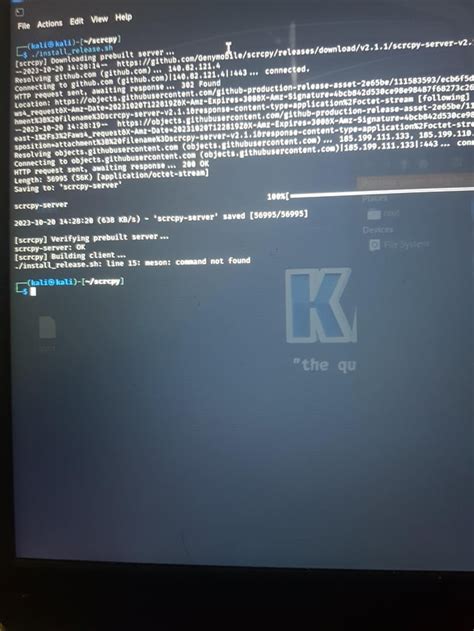 Installreleasesh Issue Rscrcpy