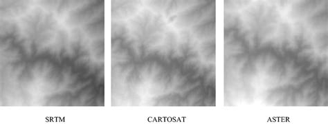 Representative Grids Of Srtm Cartosat And Aster Dems Download Scientific Diagram