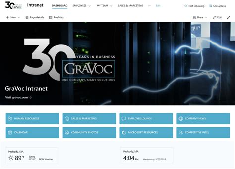 Sharepoint Consulting Services Custom Intranet Gravoc