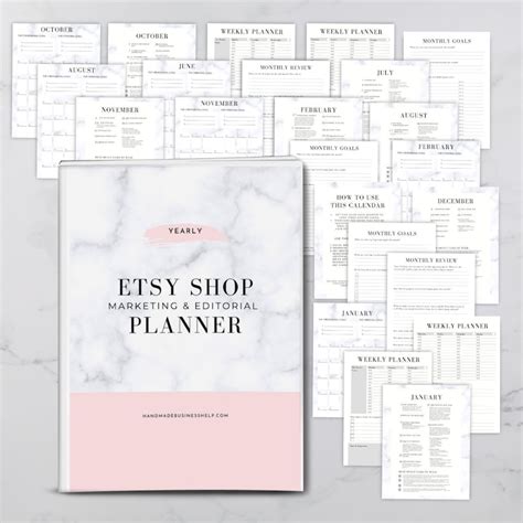 Etsy Shop Planner Printable Pdf Etsy Business Plan Etsy Seller Planner