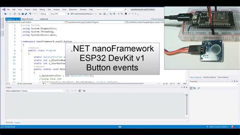 Net Nanoframework Esp Devkit V Button Events Youtube