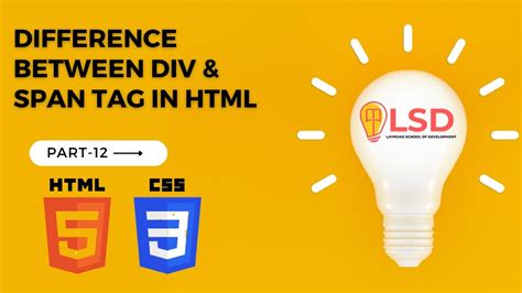 Html Tutorial In Hindi Part 12 What Is The Difference Between Div And Span Tag In Html Hindi