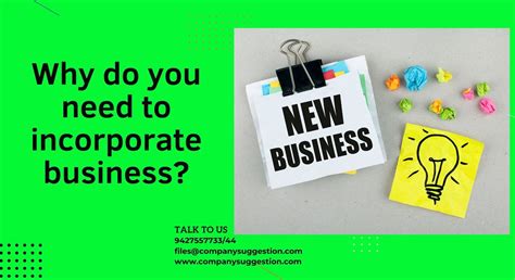 Why Do You Need To Incorporate Business Company Suggestion