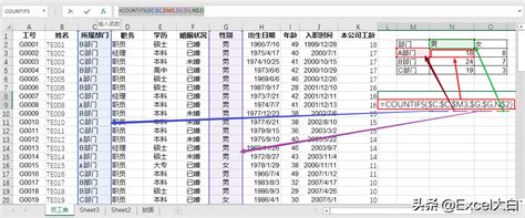 「excel怎么学」用条件计数函数做一份员工信息分析表 正数办公 「excel怎么学」用条件计数函数做一份员工信息分析表 正数办公