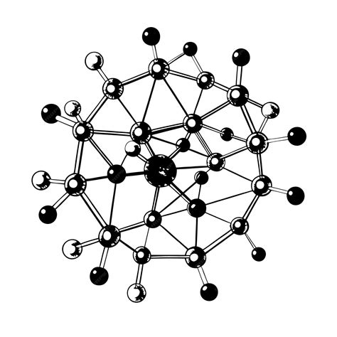 A Complex Interconnected Structure Of Spheres Connected By Lines Premium Ai Generated Vector