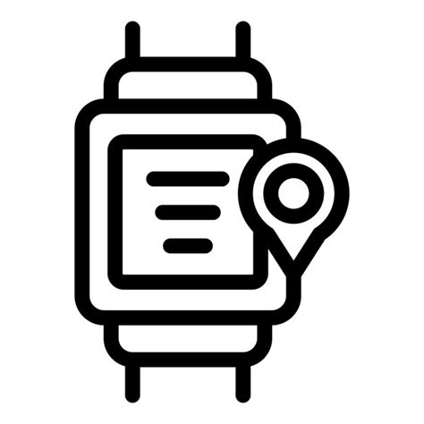 Premium Vector Smartwatch With Navigation Icon Line Art