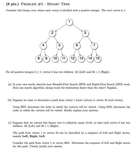 solved 8 pts problem 5 binary tree consider this