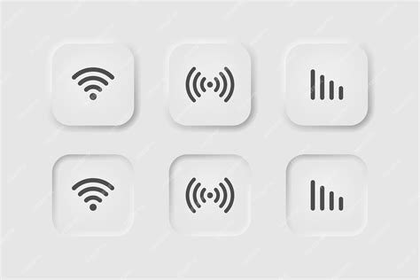 Premium Vector Wireless Network Icon In Neumorphism Style Icons For Business White Ui Ux