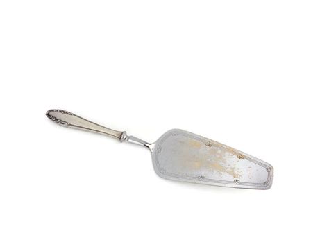 Antique Cake Spatula Engraved Brass Cake Spatula Vintage Cake Spatula