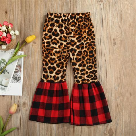 9 цветов штаны для маленьких девочек одежда леопардовые и клетчатые расклешенные леггинсы