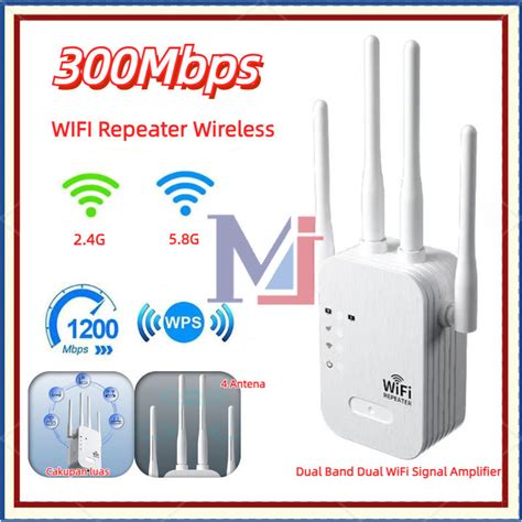 Jual COD300M WIFI Repeater Wireless Dual Band Dual WiFi Signal Amplifier Wifi Range Extender 4
