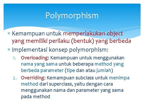 Karakteristik Pemrograman Berorientasi Objek Encapsulation Inheritance