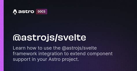 Astrojs Svelte Docs