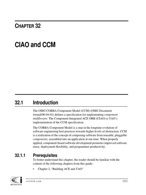ciao and ccm pdf common object request broker architecture