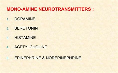 Monoamine Neurotransmitters 2 Pptx