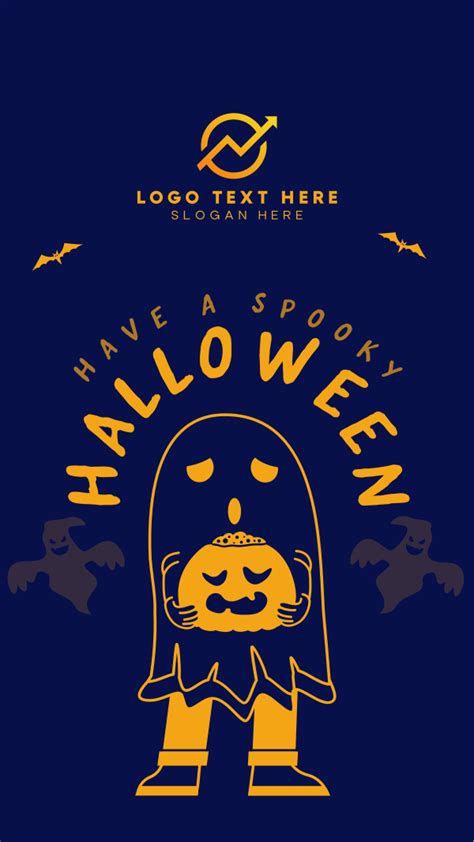 Trick Or Treat Ghost Instagram Story Brandcrowd Instagram Story Maker