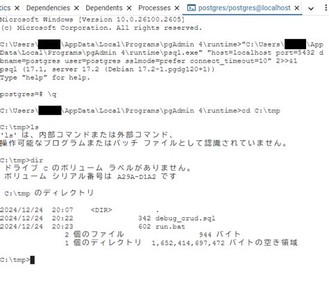 Pgadmin Windows Bat Sql