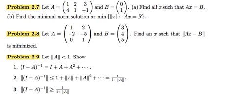 Solved Problem 2 7 Let A And B A Find All X Such Chegg Com