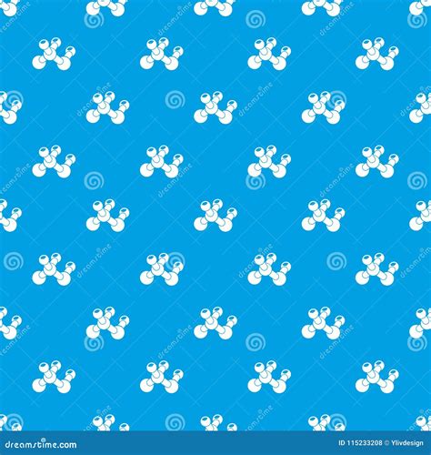 Molecule Bio Pattern Vector Seamless Blue Stock Vector Illustration