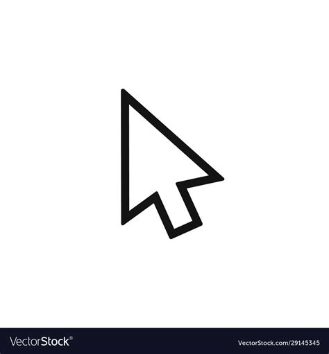 Cursor On White Background Royalty Free Vector Image