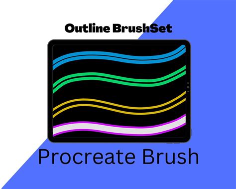Procreate Outline Brushes Brushes Procreate Blending Procreate Brushes Etsy