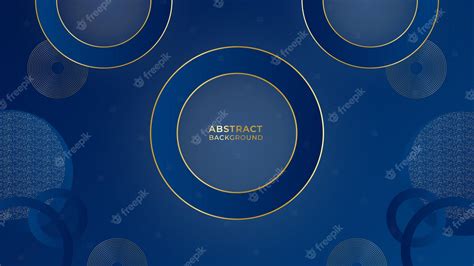 블루와 골드 추상적인 배경 프리미엄 벡터