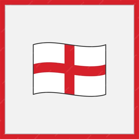 Bandera De Inglaterra Ilustración Vectorial De Dibujos Animados Bandera