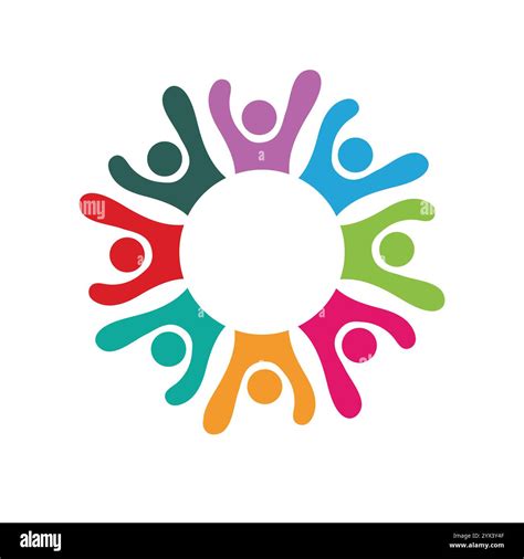 Colorful Figures Form Circle Celebrating Unity And Togetherness Stock Vector Image Art Alamy